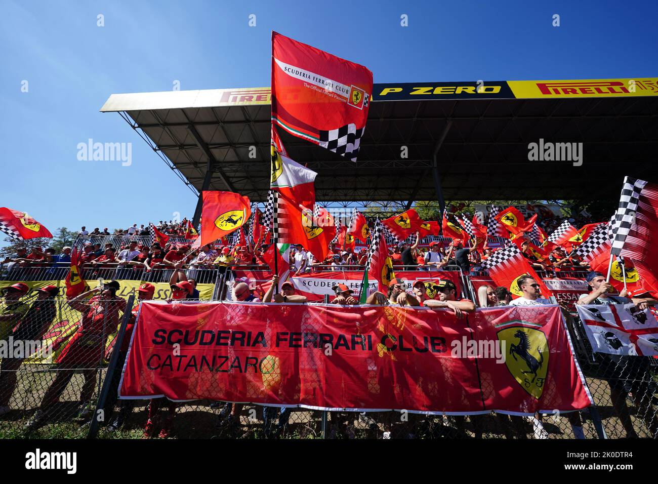The Ferrari Tifosi in the stands before the Italian Grand Prix at the ...