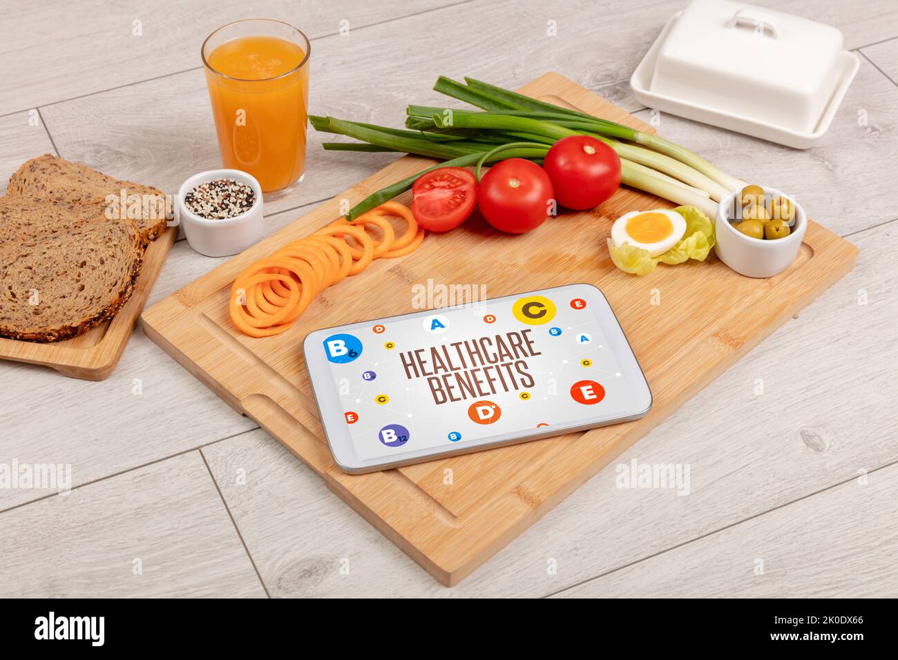 Healthy Tablet Pc compostion concept Stock Photo - Alamy