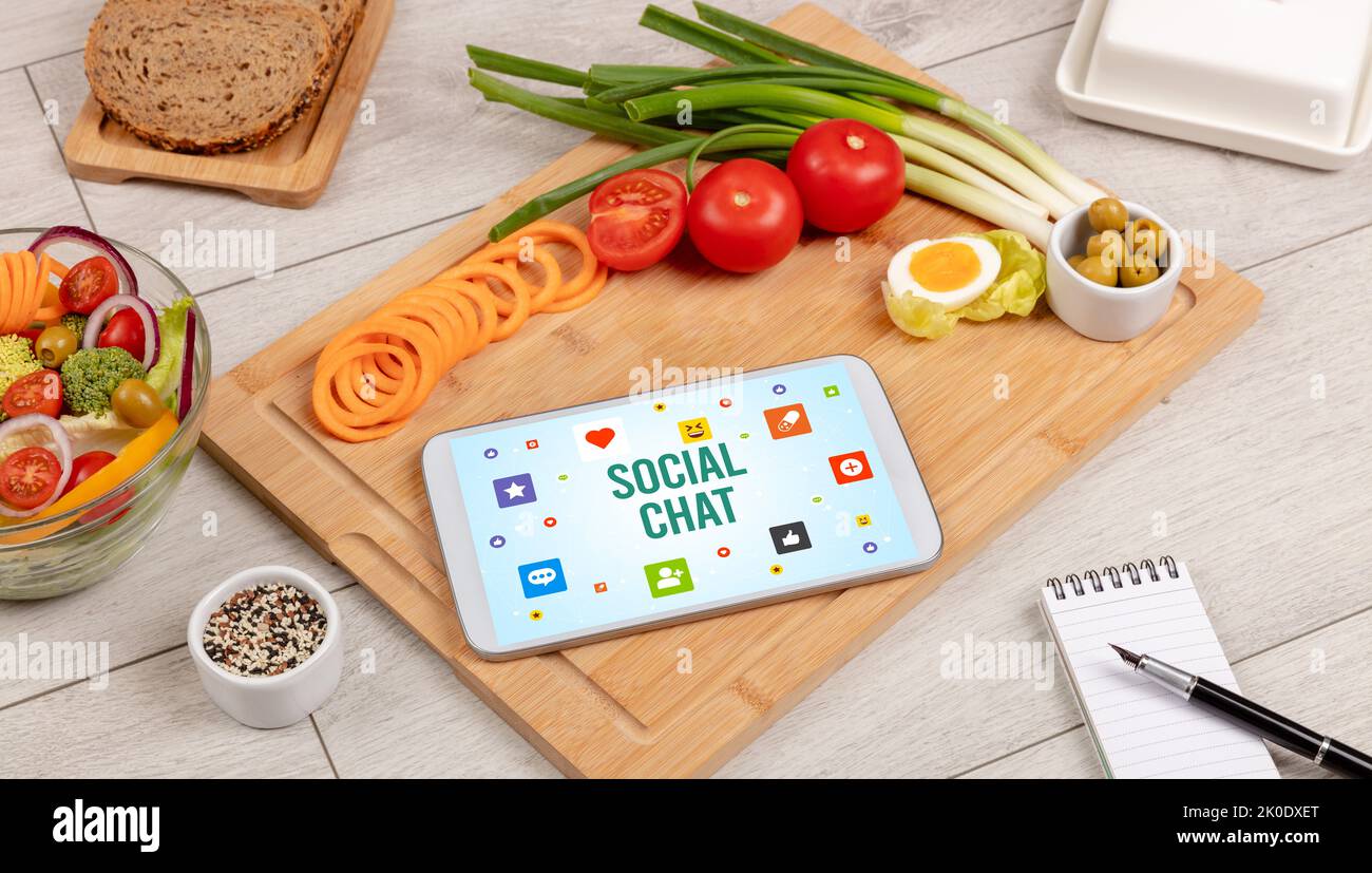 Healthy Tablet Pc compostion, social networking concept Stock Photo - Alamy