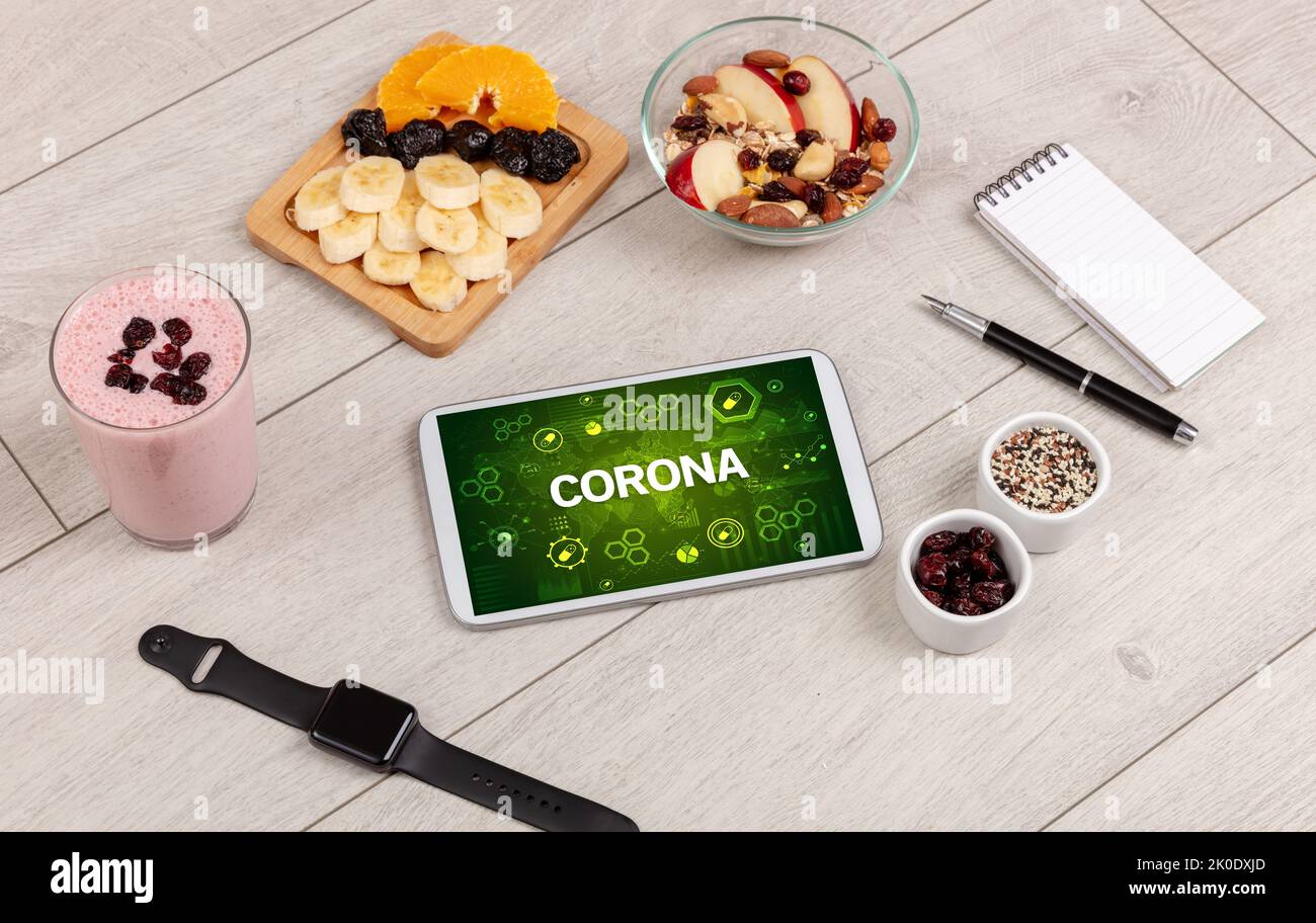 Healthy Tablet Pc compostion, immune system boost concept Stock Photo ...