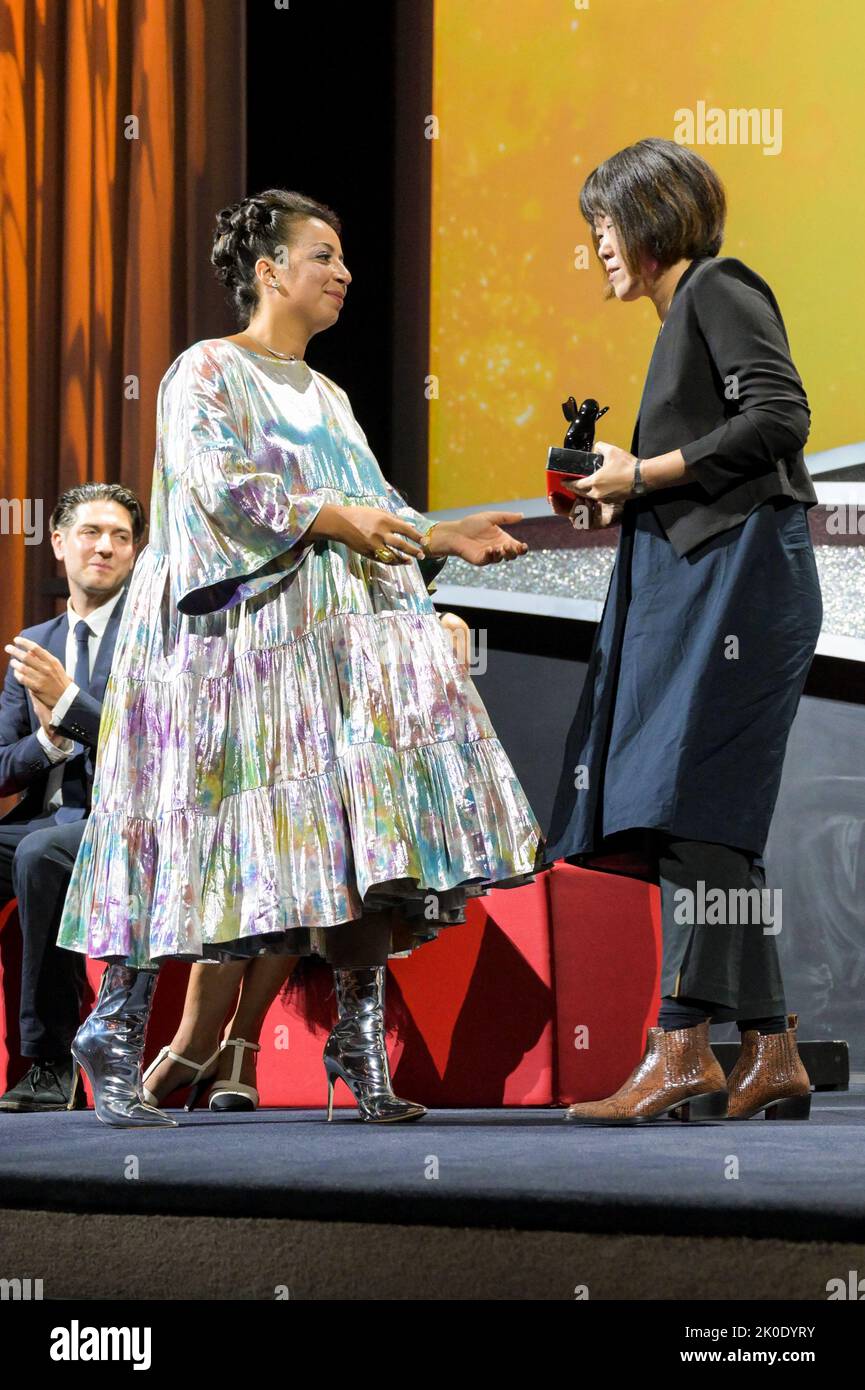May Abdalla , Singing Chen 79th Venice Film Festival Awarding ceremony ...