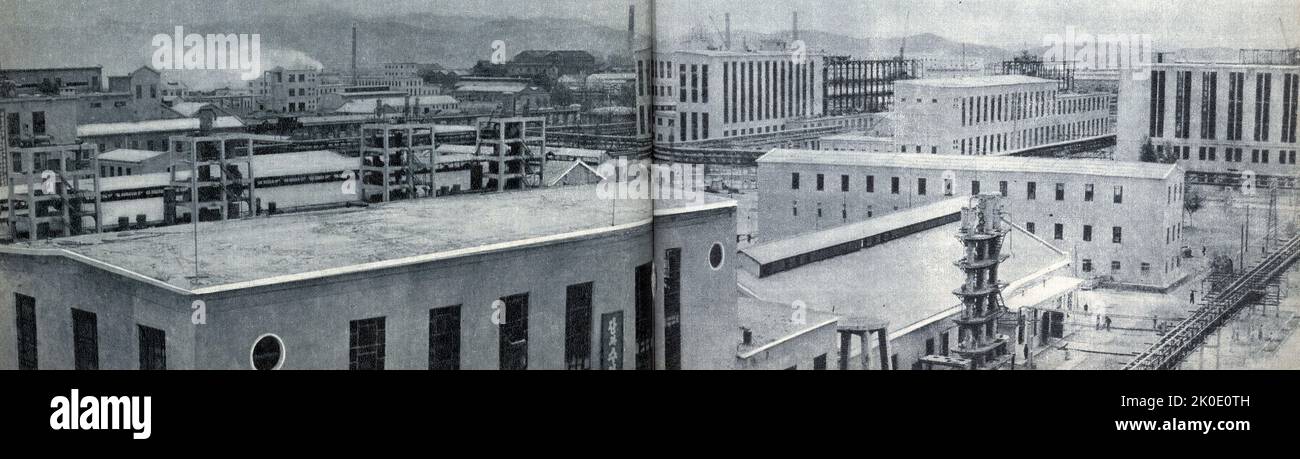 Vinylon Complex was built in Hamhung, North Korea, 1961. Vinylon, also ...