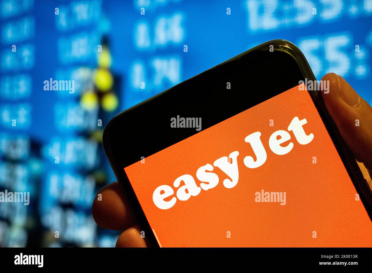 In this photo illustration, the British multinational low-cost airline ...