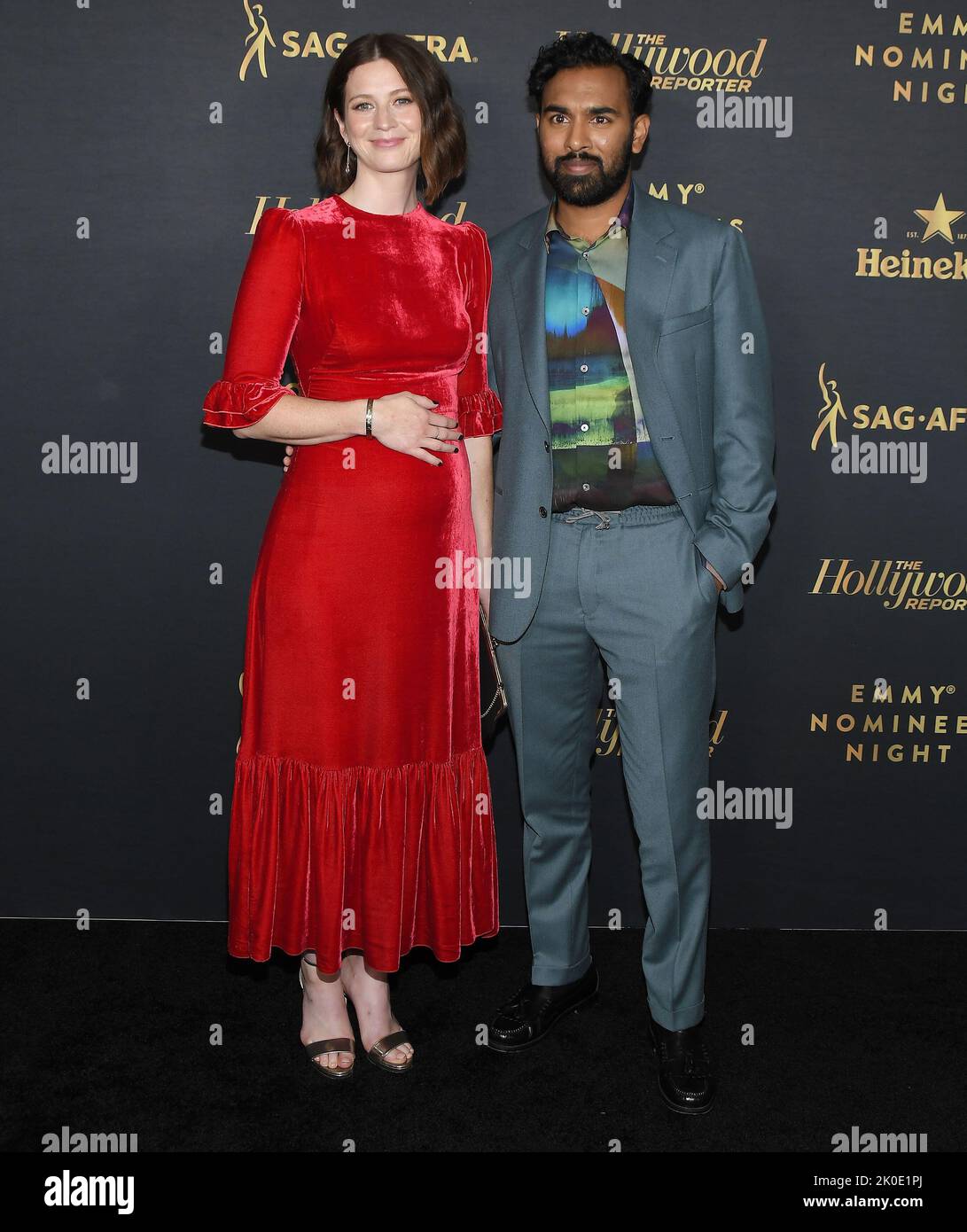 (R-L) Himesh Patel and Wife arrives at The Hollywood Reporter and SAG ...