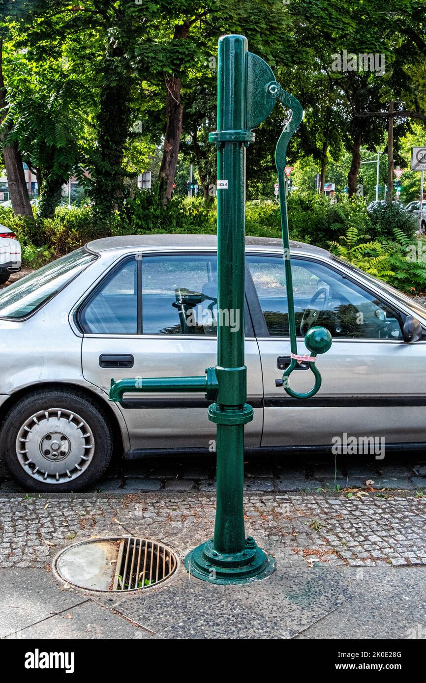 Street furniture, Green water pump In Alt-Reinickendorf,Berlin,Germany ...