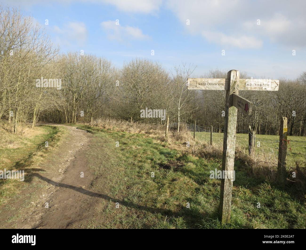 The South Downs Way National trail and park. long distance footpath ...