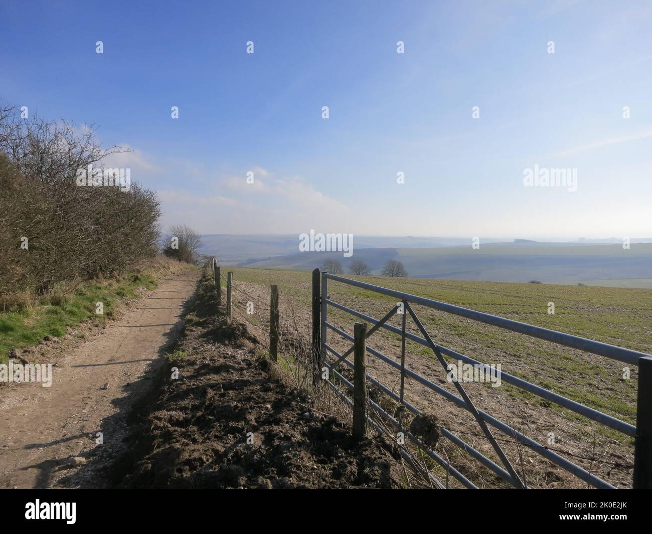 The South Downs Way National trail and park. long distance footpath ...