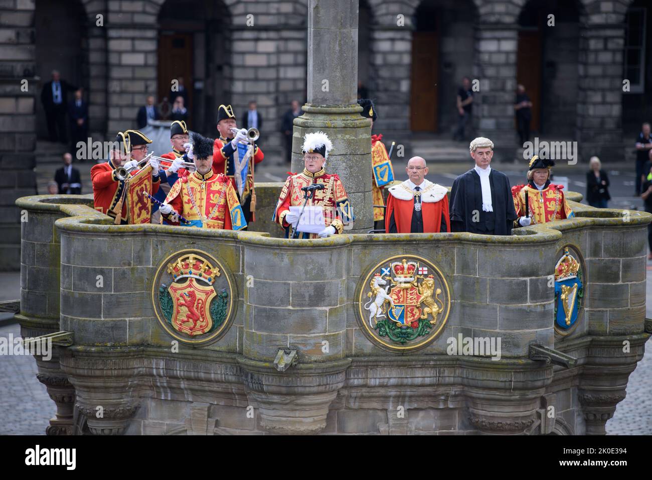 The Lord Lyon at an Accession Proclamation Ceremony at Mercat Cross ...