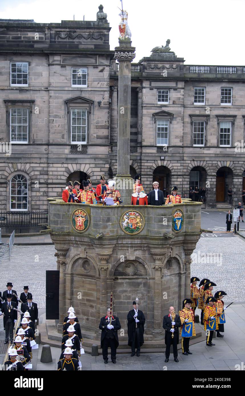 The Lord Lyon at an Accession Proclamation Ceremony at Mercat Cross ...