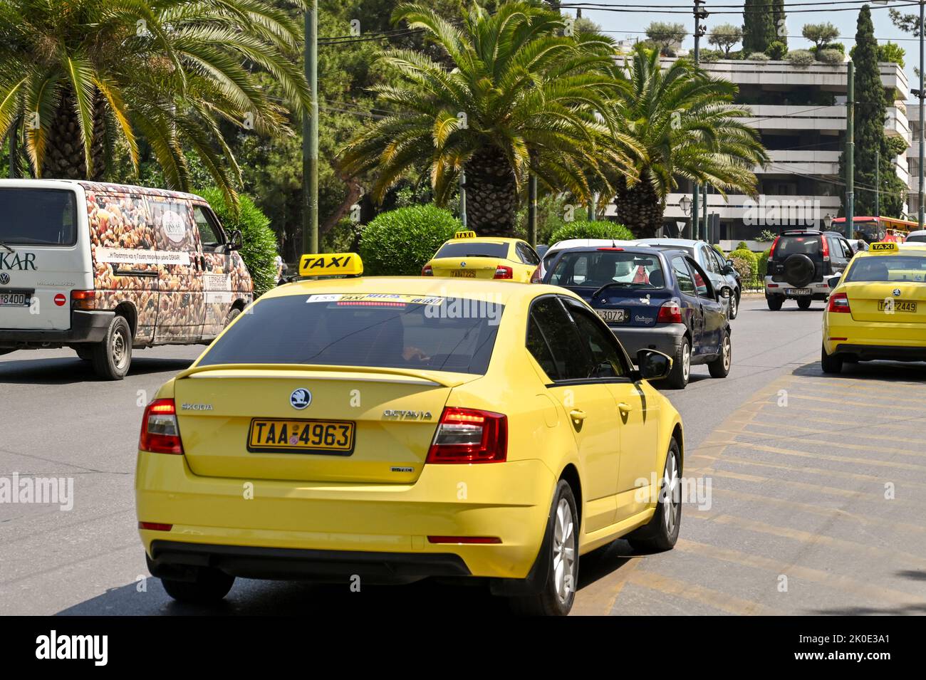Yellow road taxi sign hi-res stock photography and images - Alamy