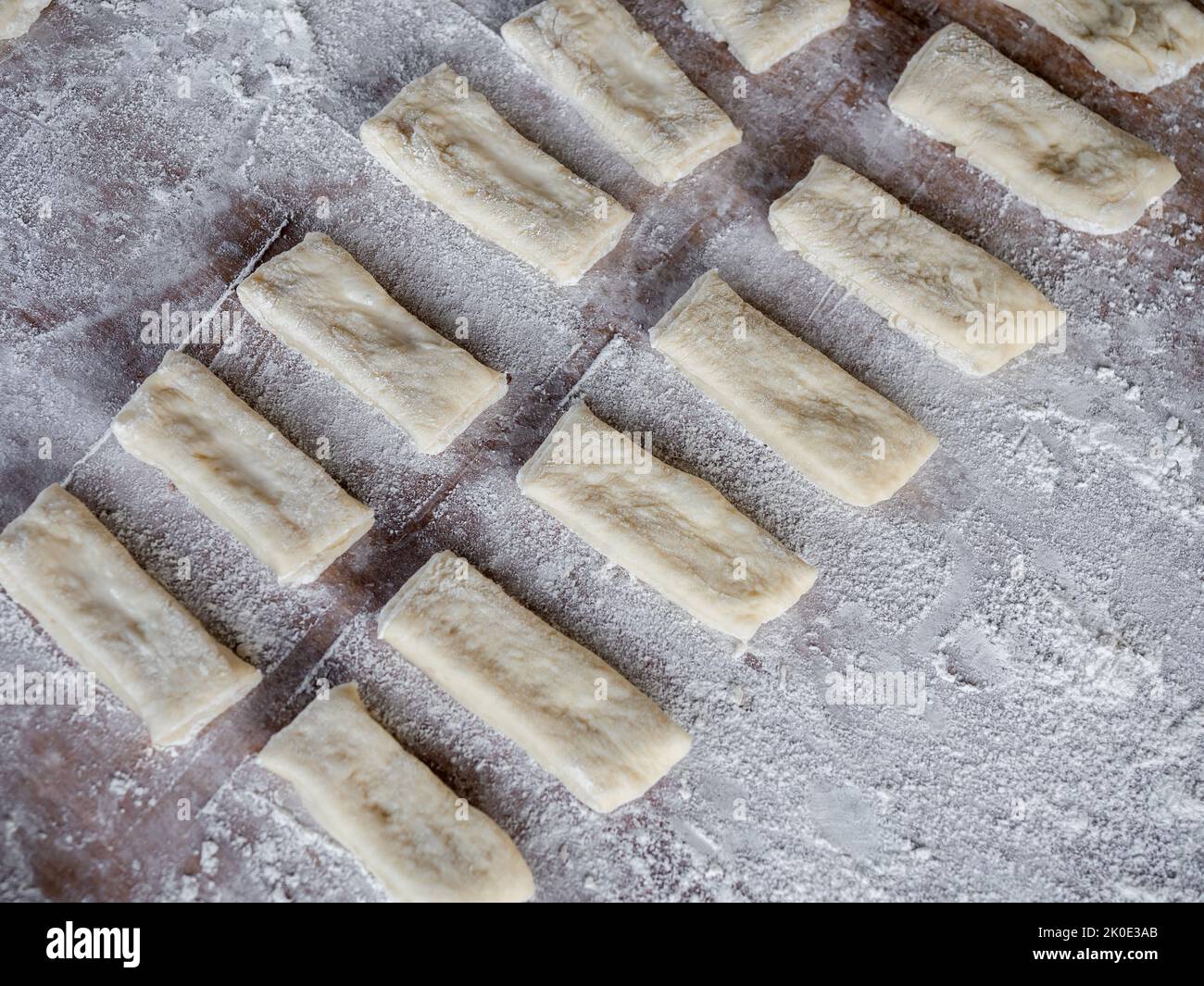 Preparation of raw materials for making deep-fried dough sticks or ...