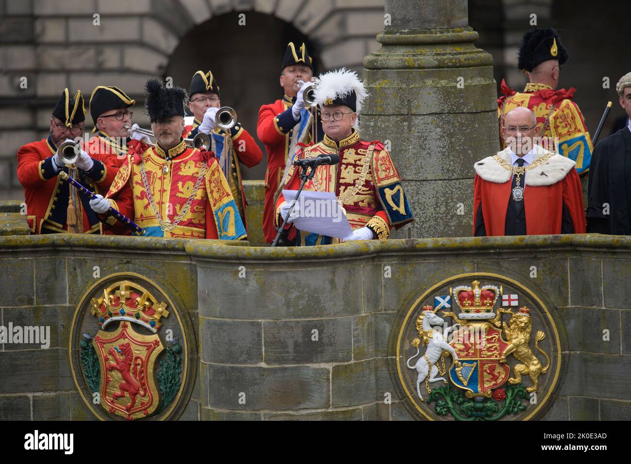 The Lord Lyon at an Accession Proclamation Ceremony at Mercat Cross ...
