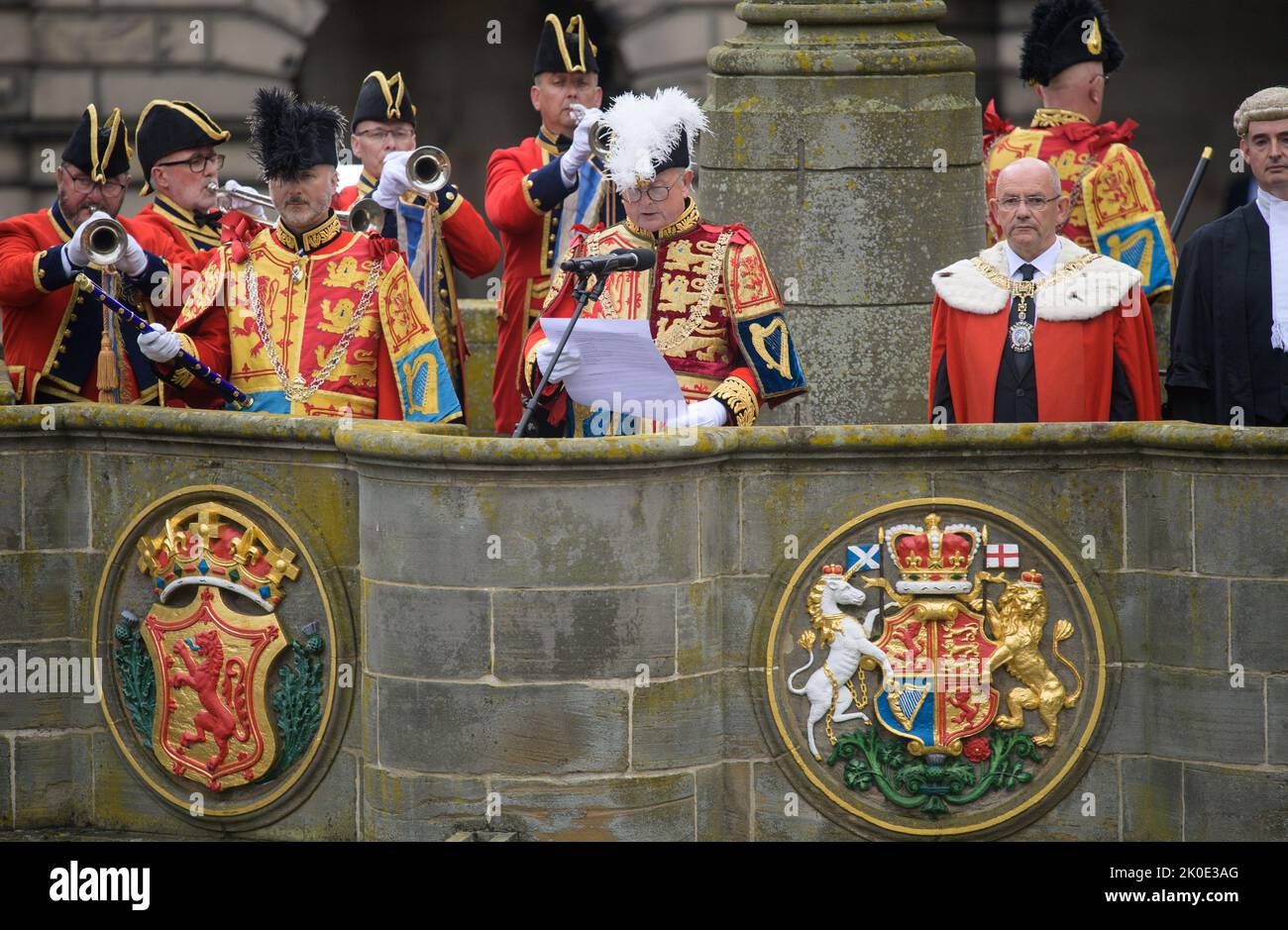 The Lord Lyon at an Accession Proclamation Ceremony at Mercat Cross ...