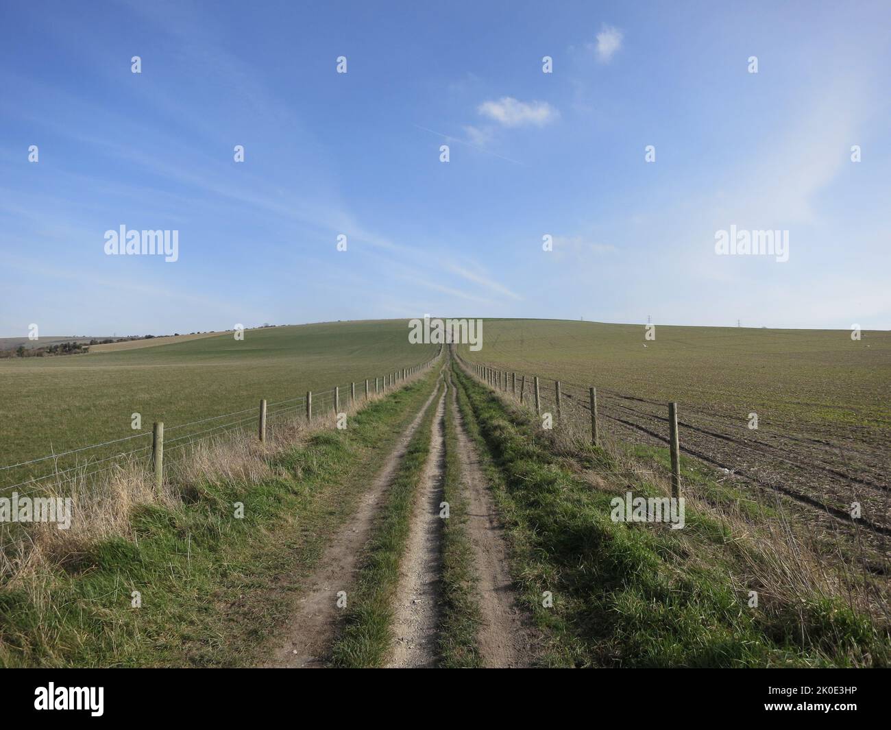 The South Downs Way National trail and park. long distance footpath ...