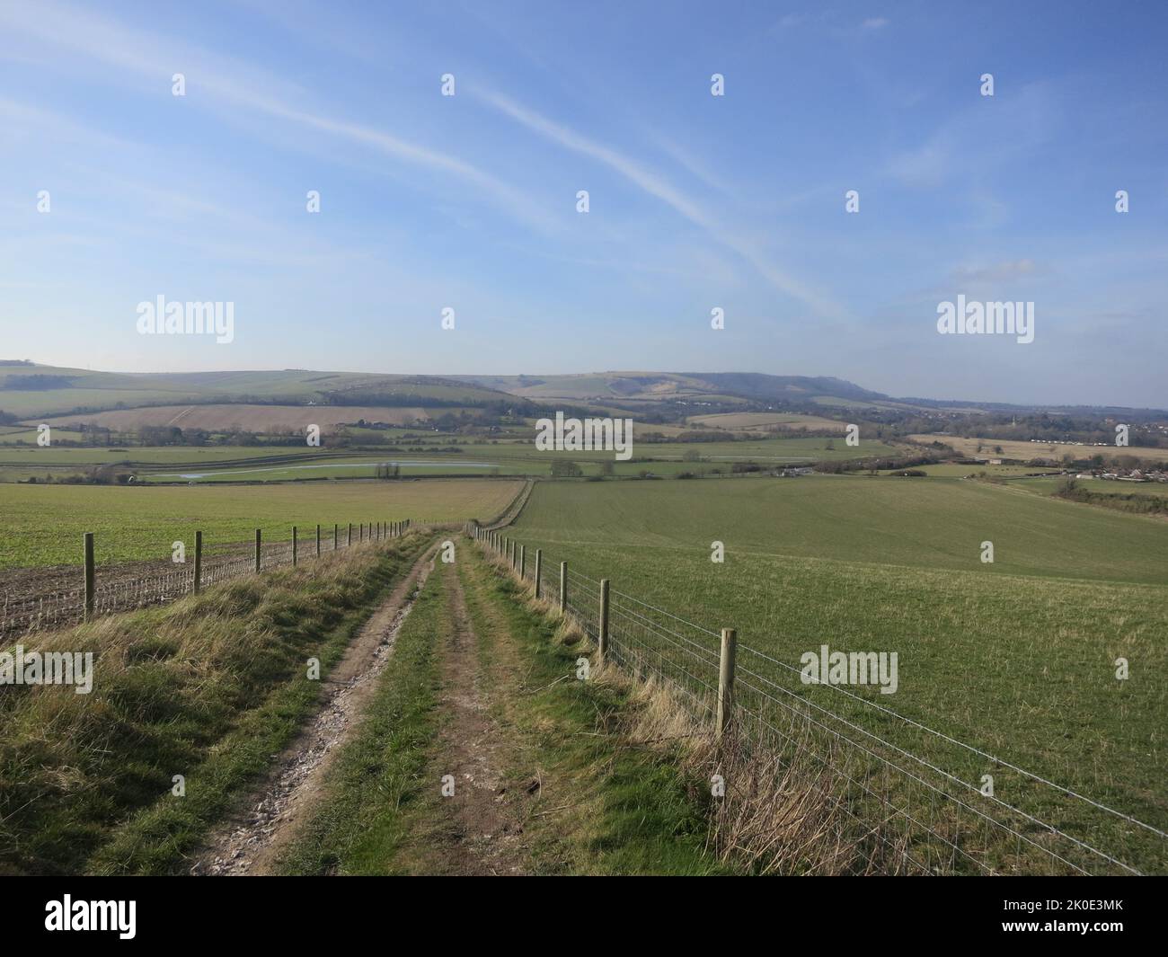 The South Downs Way National trail and park. long distance footpath ...
