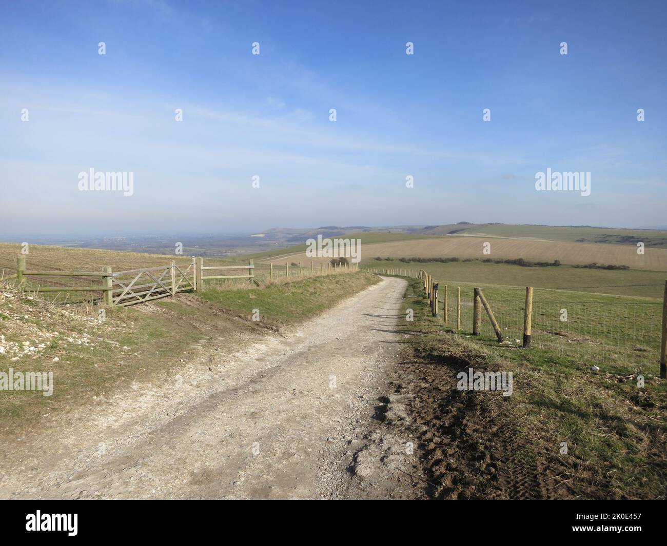 The South Downs Way National trail and park. long distance footpath ...