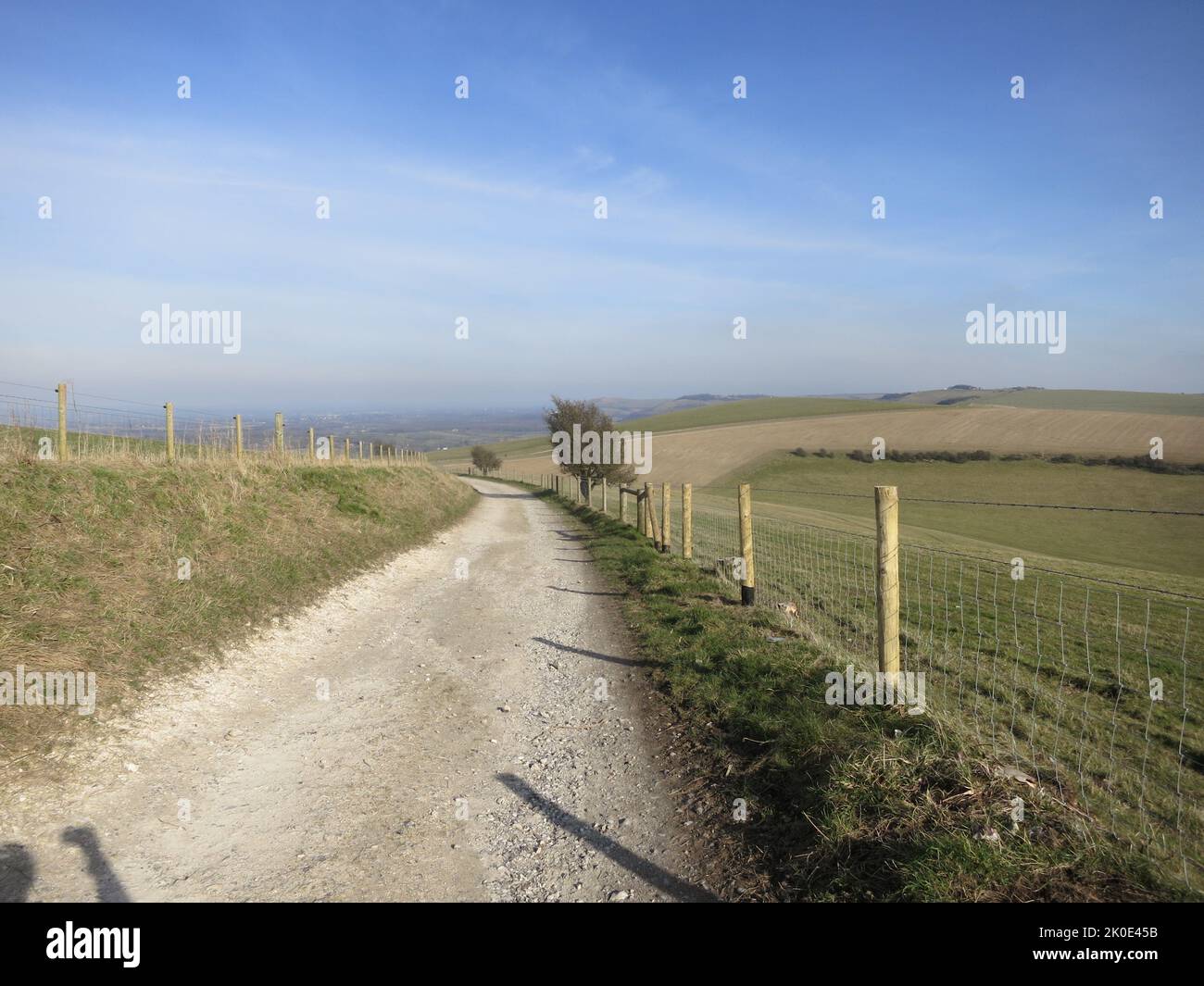 The South Downs Way National trail and park. long distance footpath ...