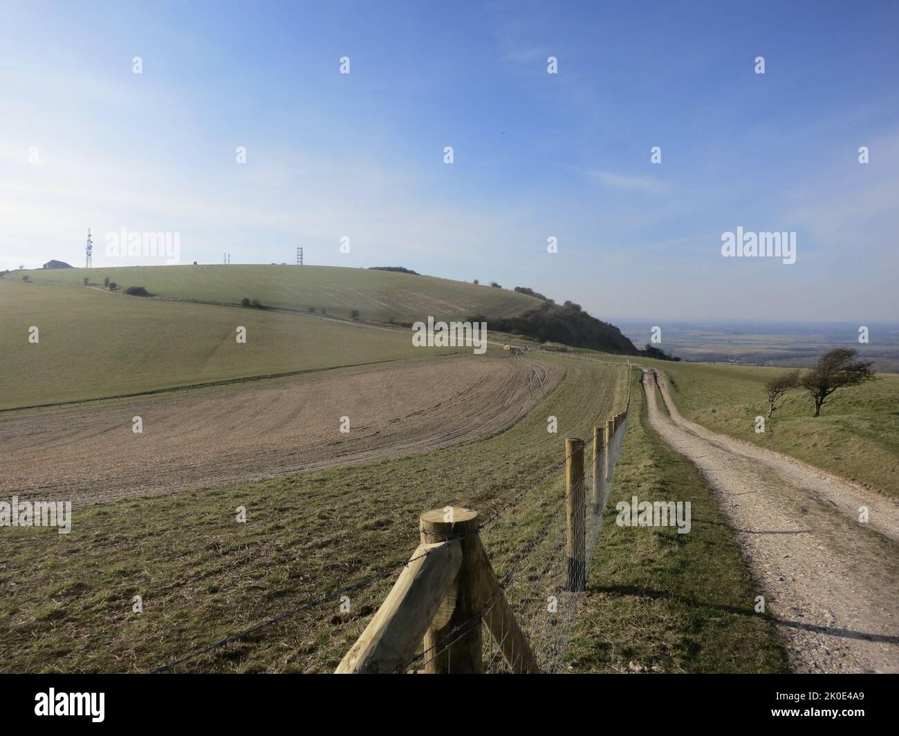 The South Downs Way National trail and park. long distance footpath ...