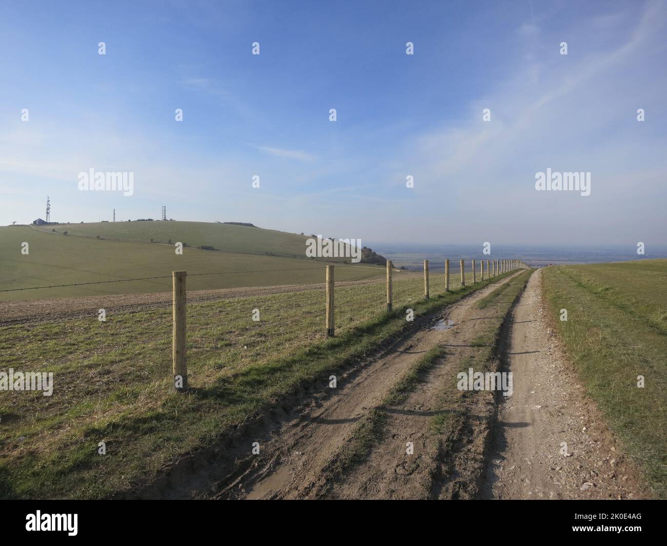 The South Downs Way National trail and park. long distance footpath ...