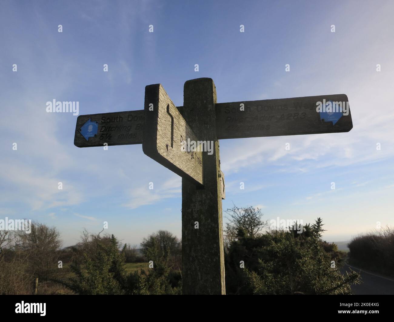 The South Downs Way National trail and park. long distance footpath ...