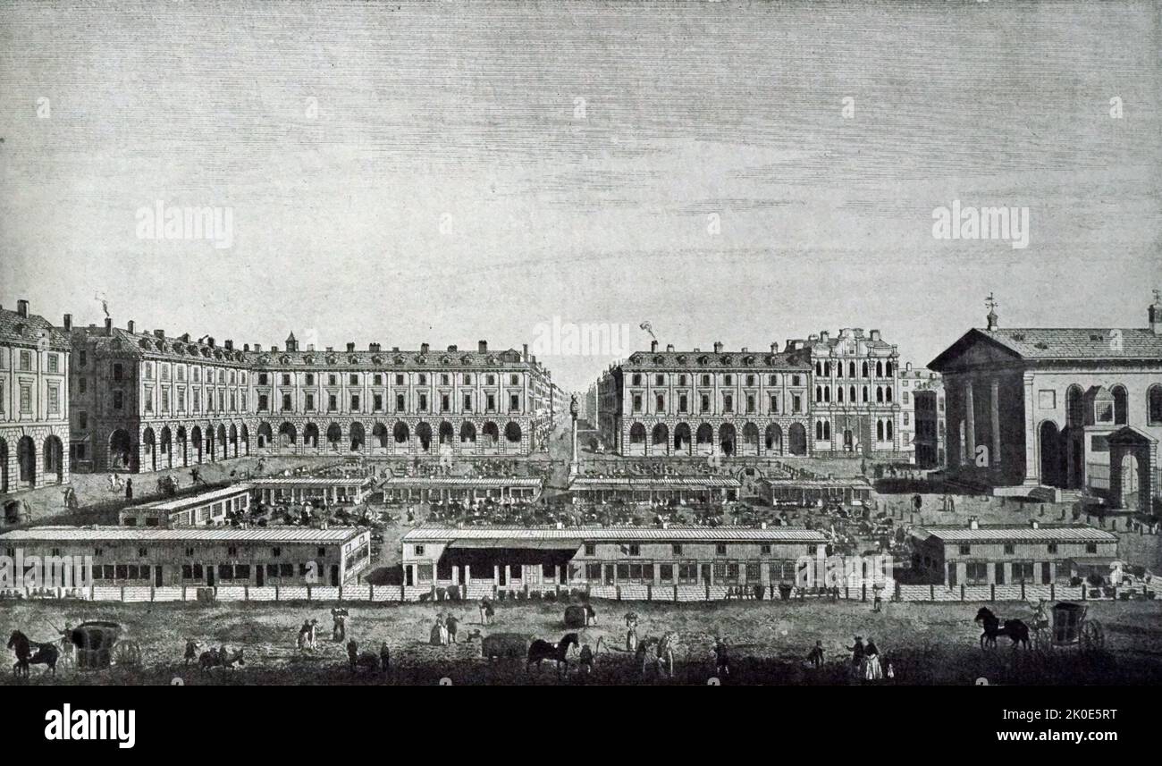 A View of Covent Garden, London, 1751. After an engraving by Thomas ...