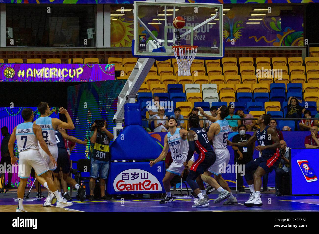 Recife, Brazil. 10th Sep, 2022. finals of the Copa América de Basketball Men, FIBA Americup ...
