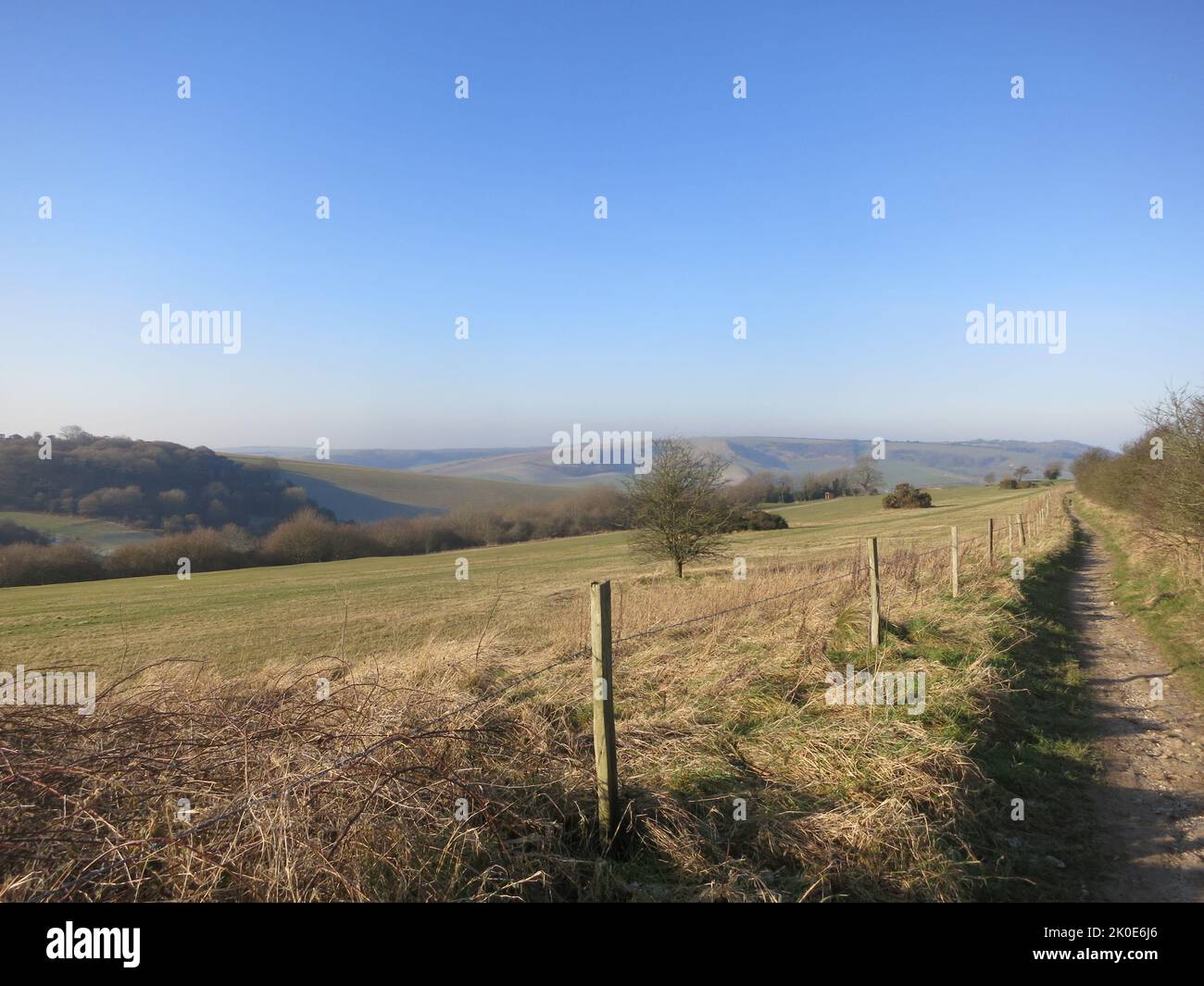 The South Downs Way National trail and park. long distance footpath ...