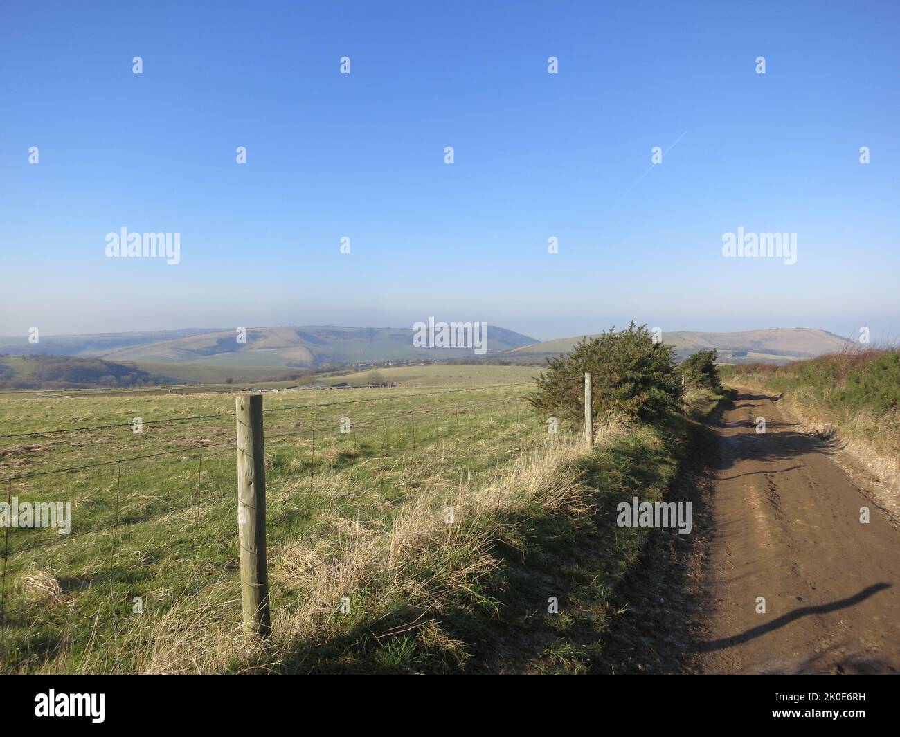 The South Downs Way National trail and park. long distance footpath ...