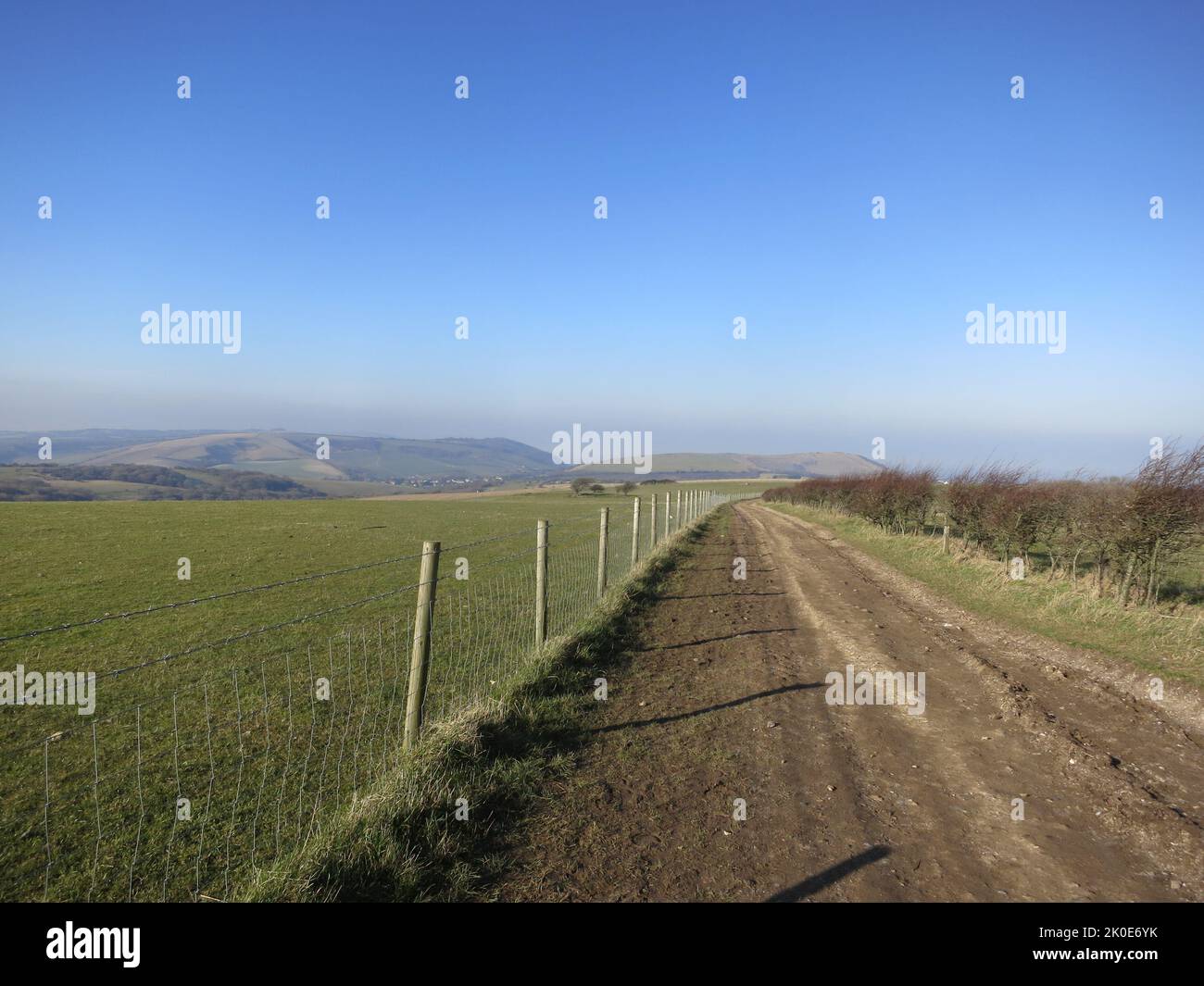 The South Downs Way National trail and park. long distance footpath ...
