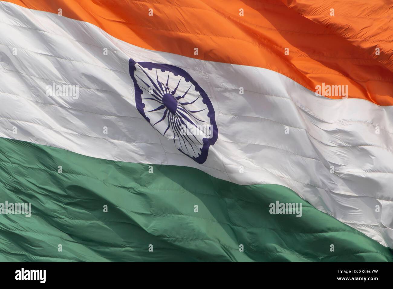close up of waved state flag of India Stock Photo - Alamy