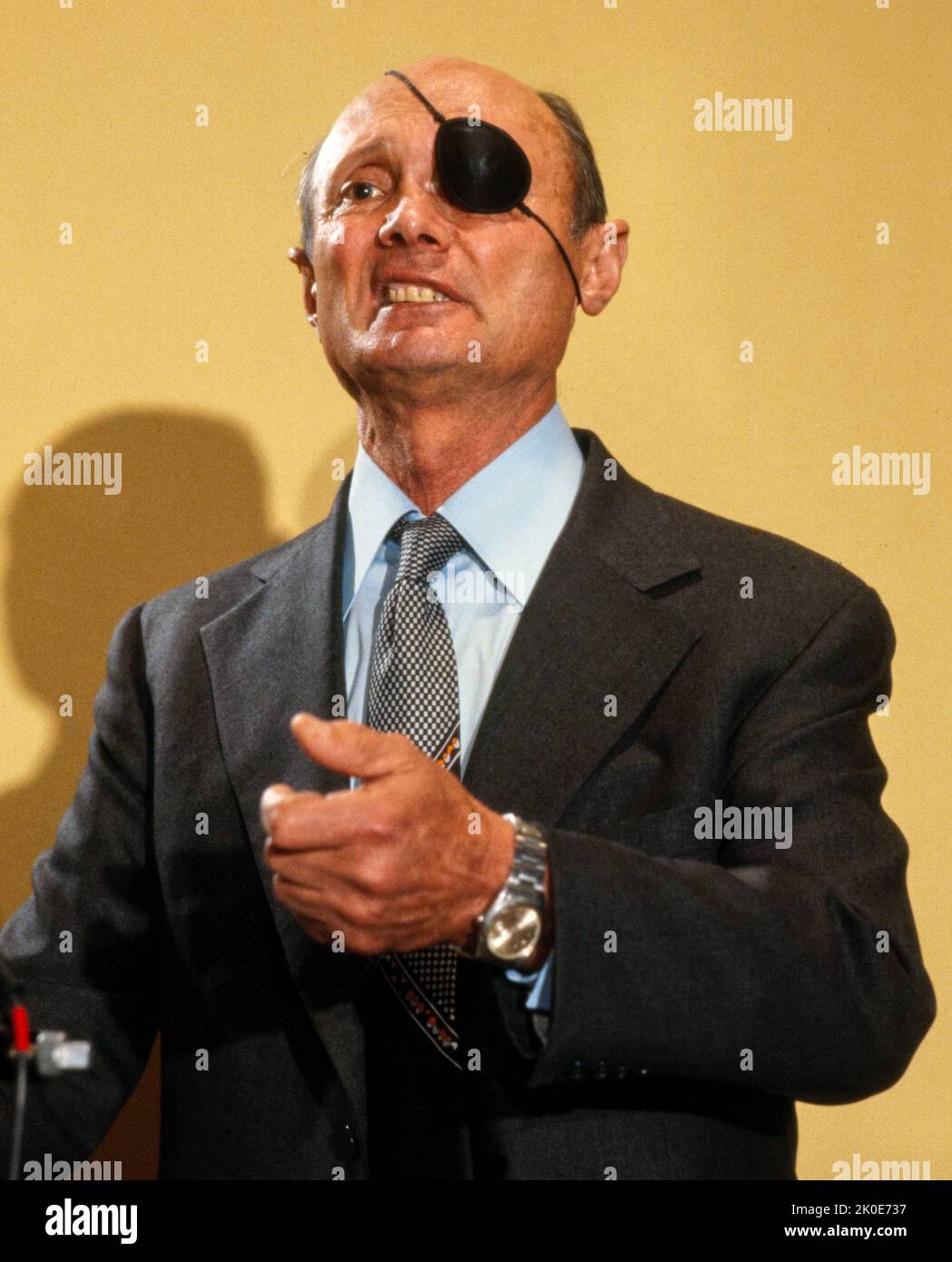 Moshe Dayan (1915 - 16 October 1981) Israeli military leader and ...