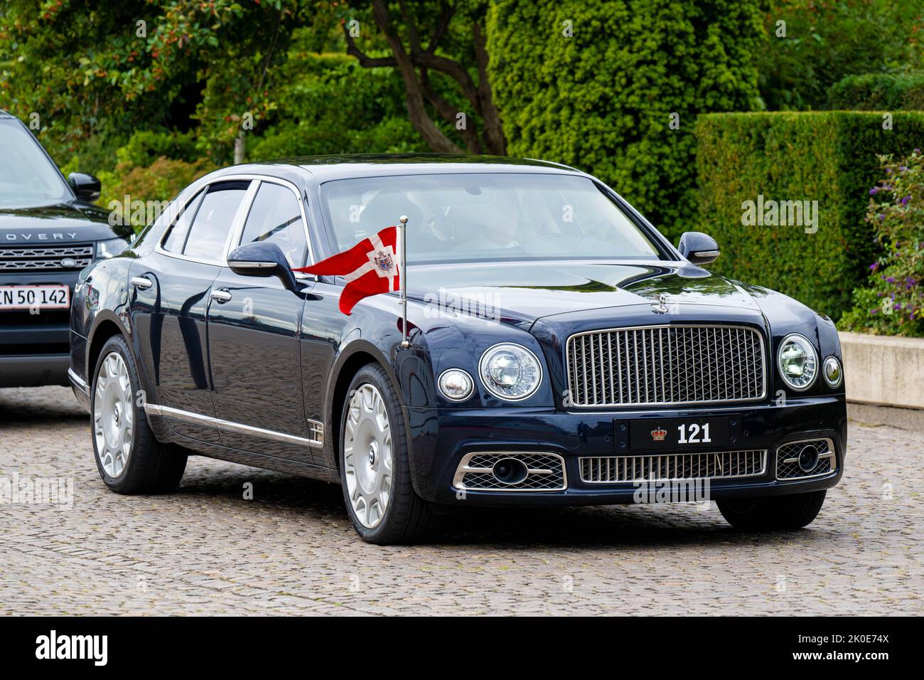 Car of the Queen of Denmark attending a lunch reception at The Royal ...