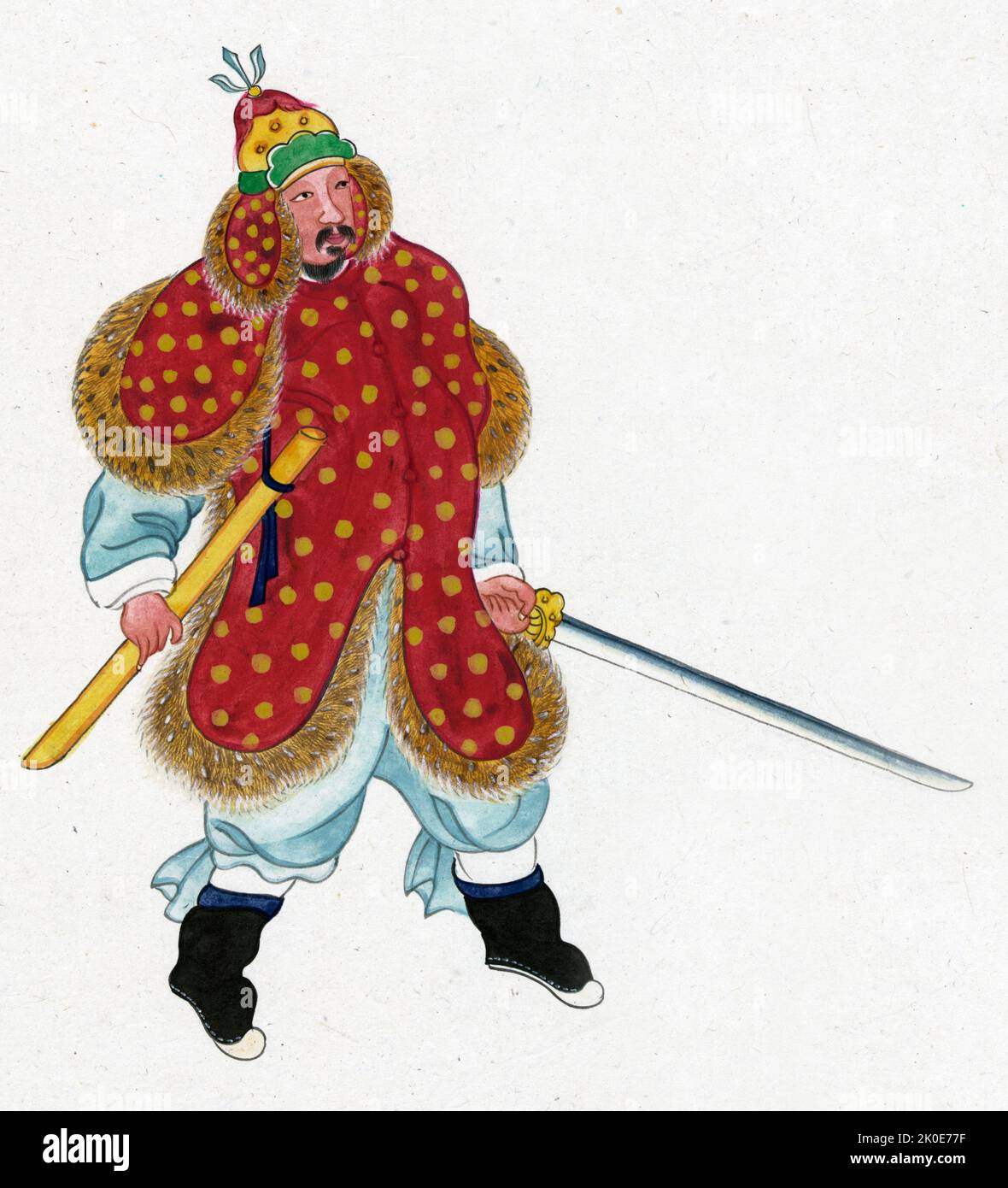 Joseon Era, Korean royal guard in dress uniform, Seoul. 1870 Stock ...