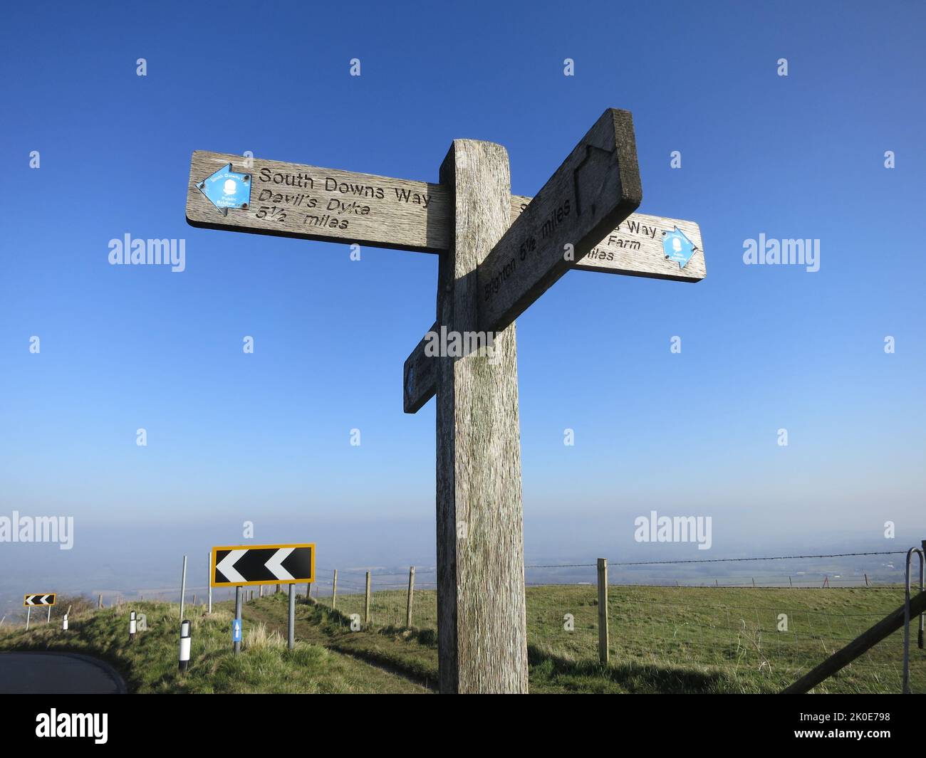 The South Downs Way National trail and park. long distance footpath ...