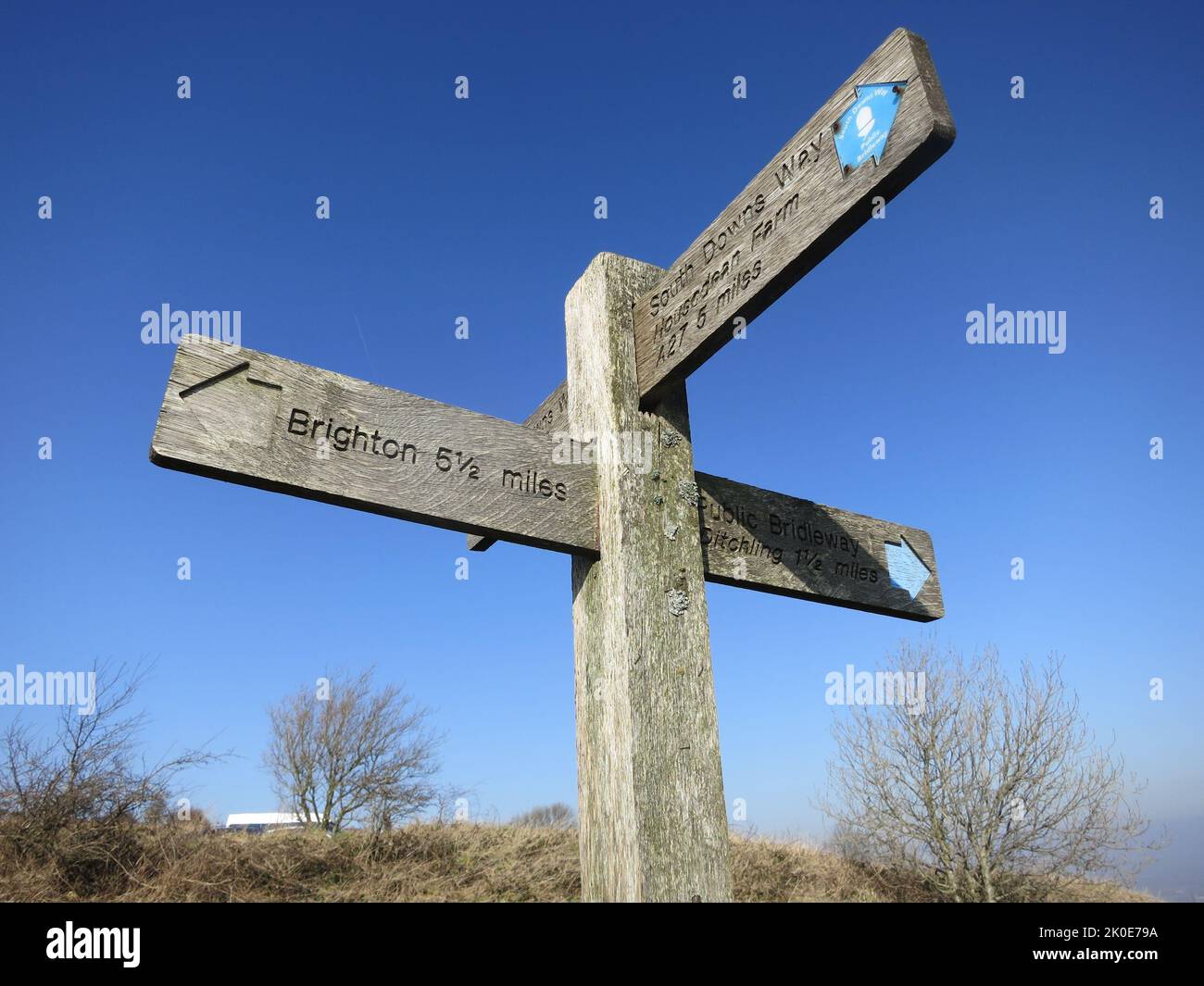 The South Downs Way National trail and park. long distance footpath ...