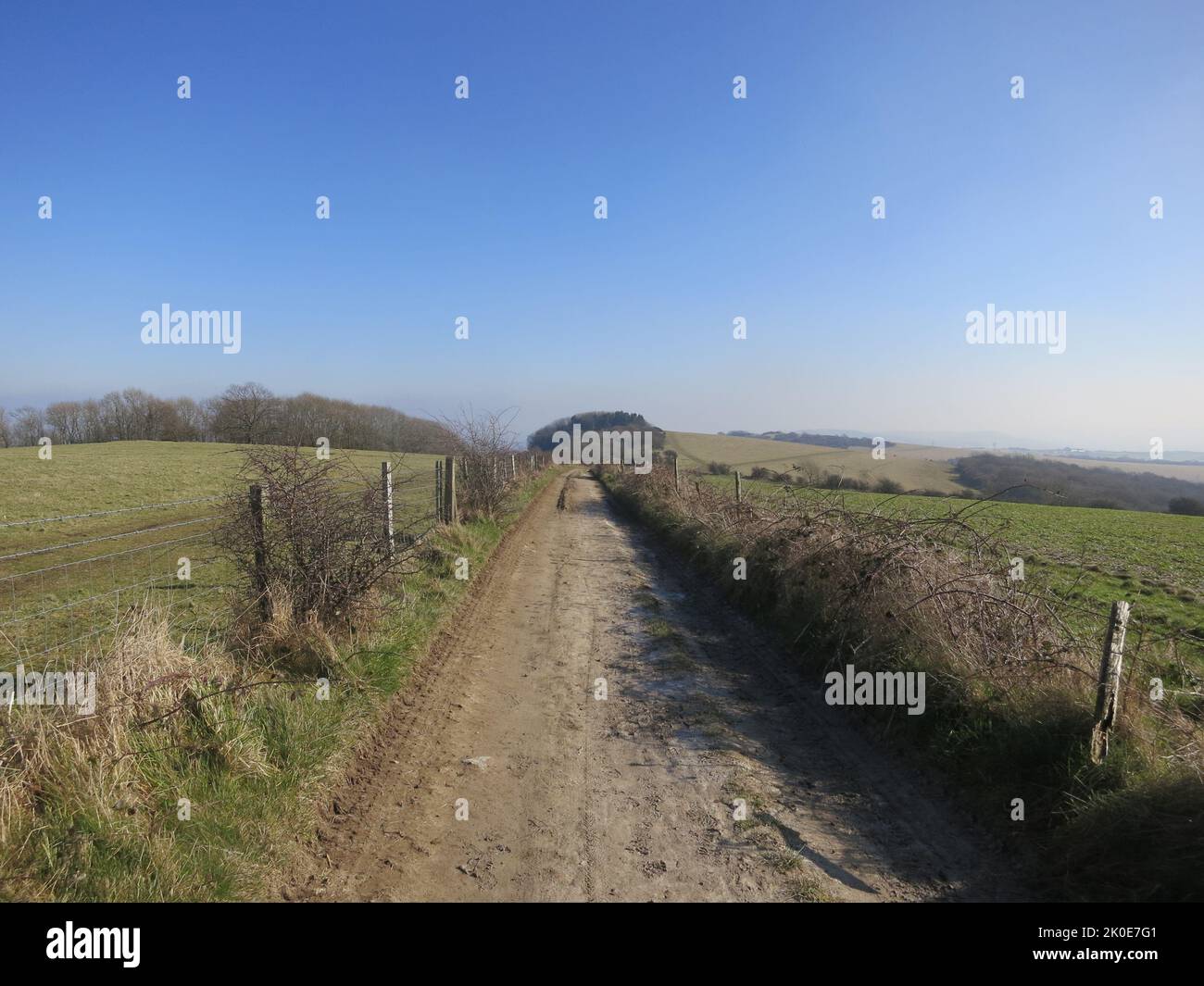 The South Downs Way National trail and park. long distance footpath ...