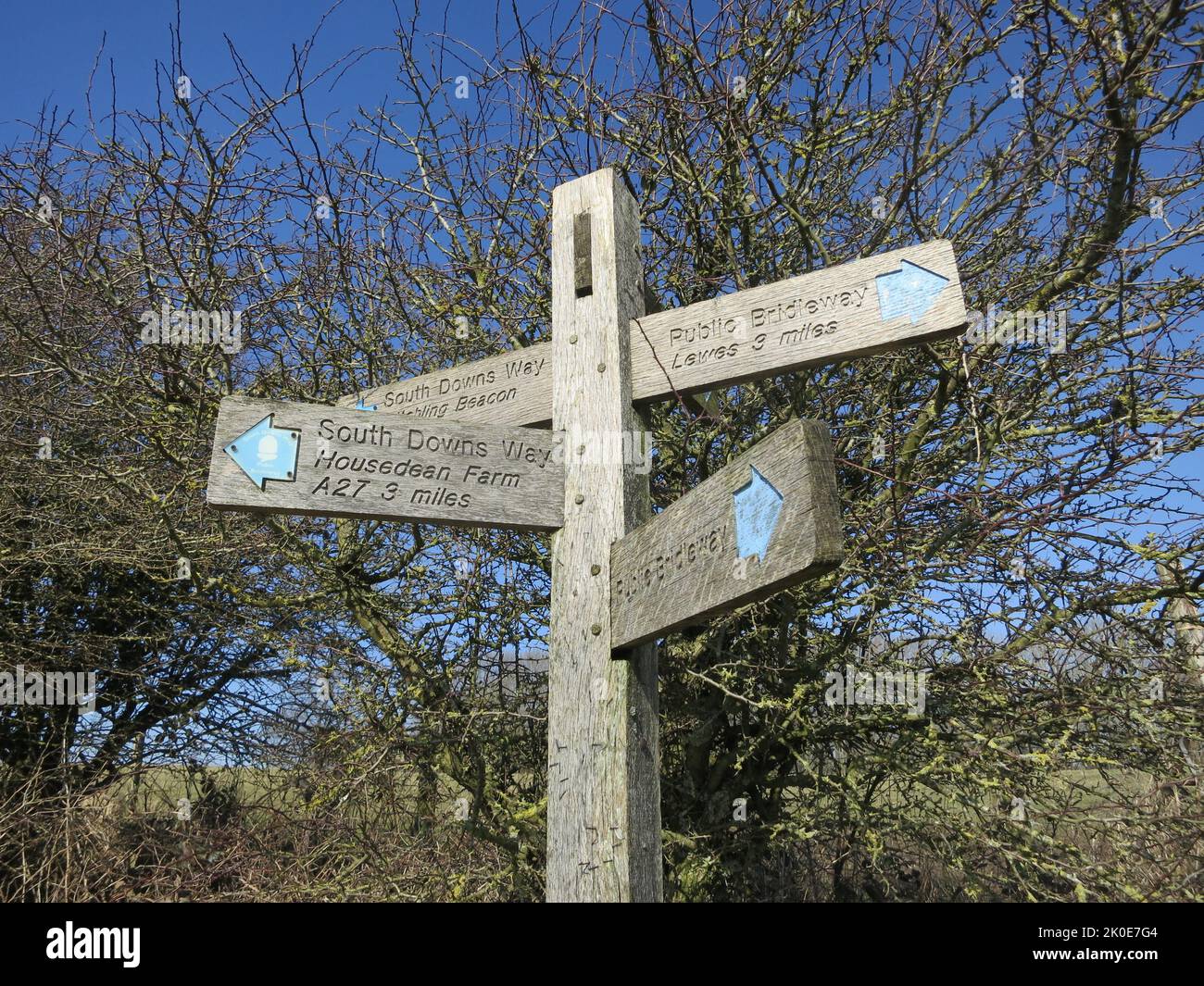 The South Downs Way National trail and park. long distance footpath ...