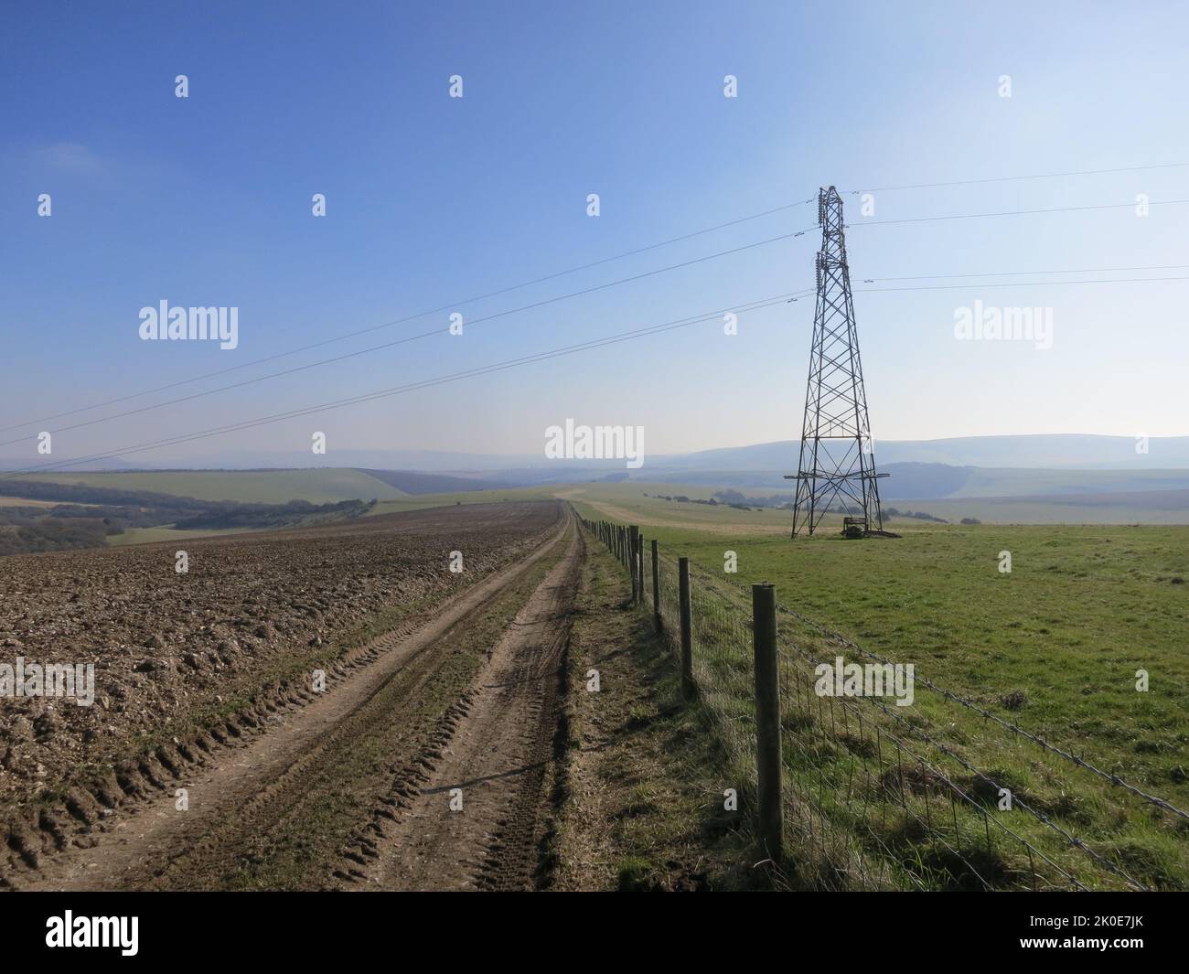 The South Downs Way National trail and park. long distance footpath ...