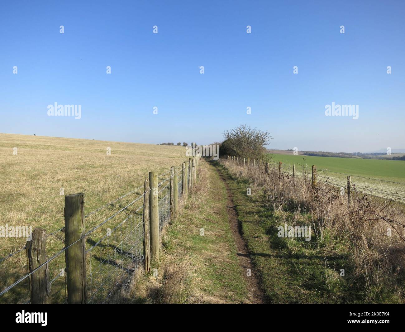 The South Downs Way National trail and park. long distance footpath ...