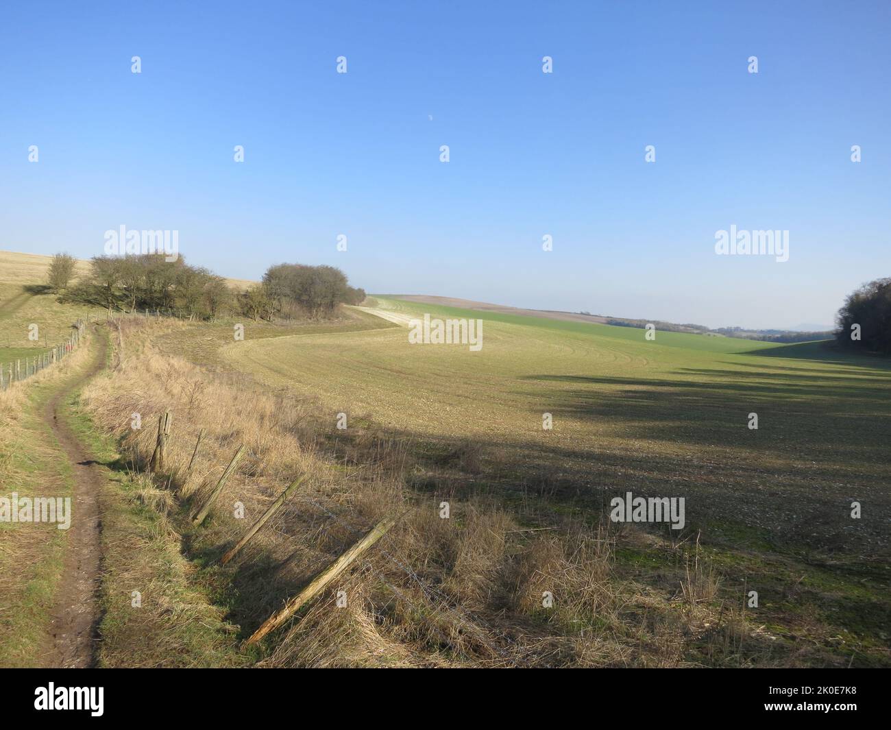 The South Downs Way National trail and park. long distance footpath ...