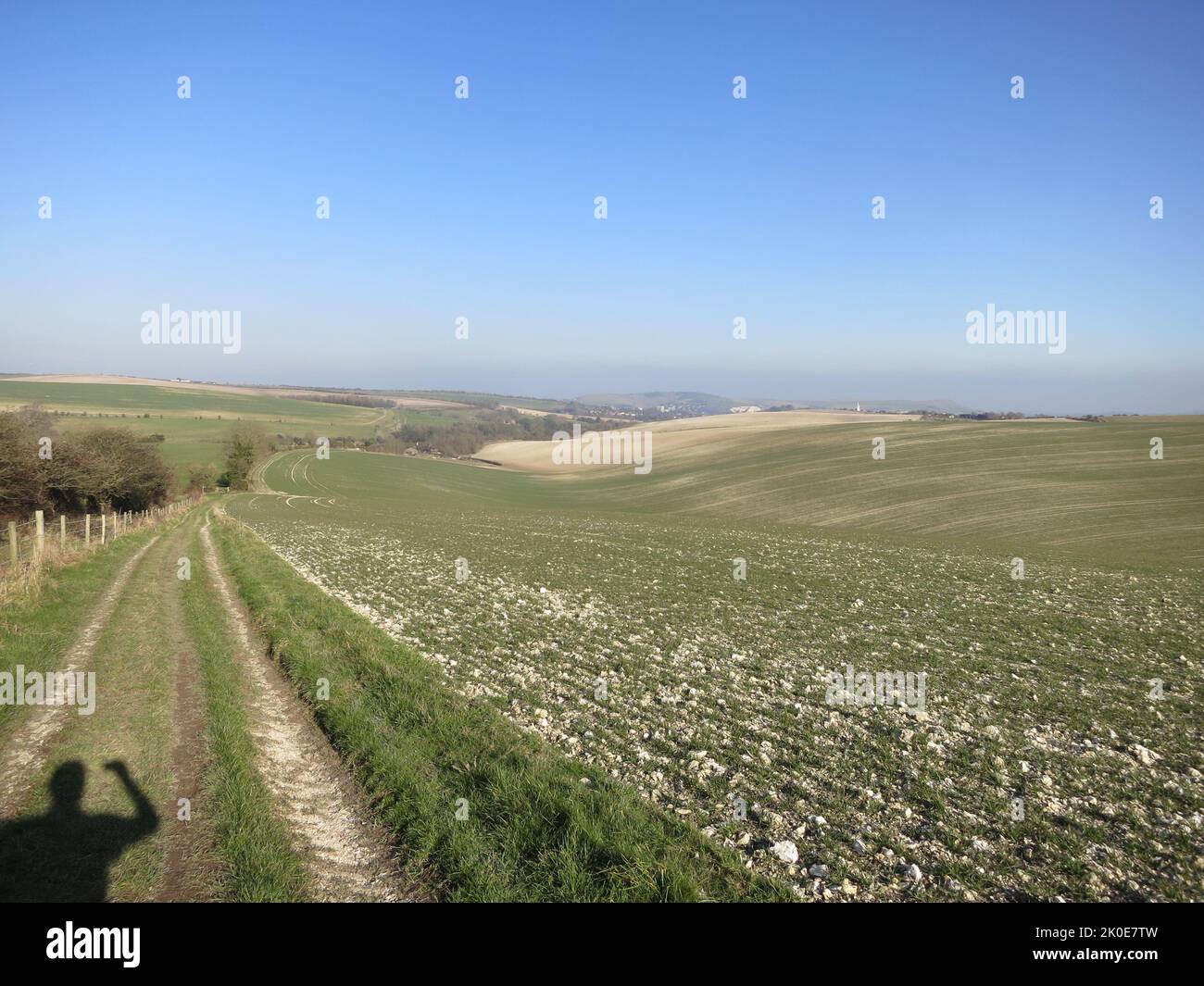 The South Downs Way National trail and park. long distance footpath ...