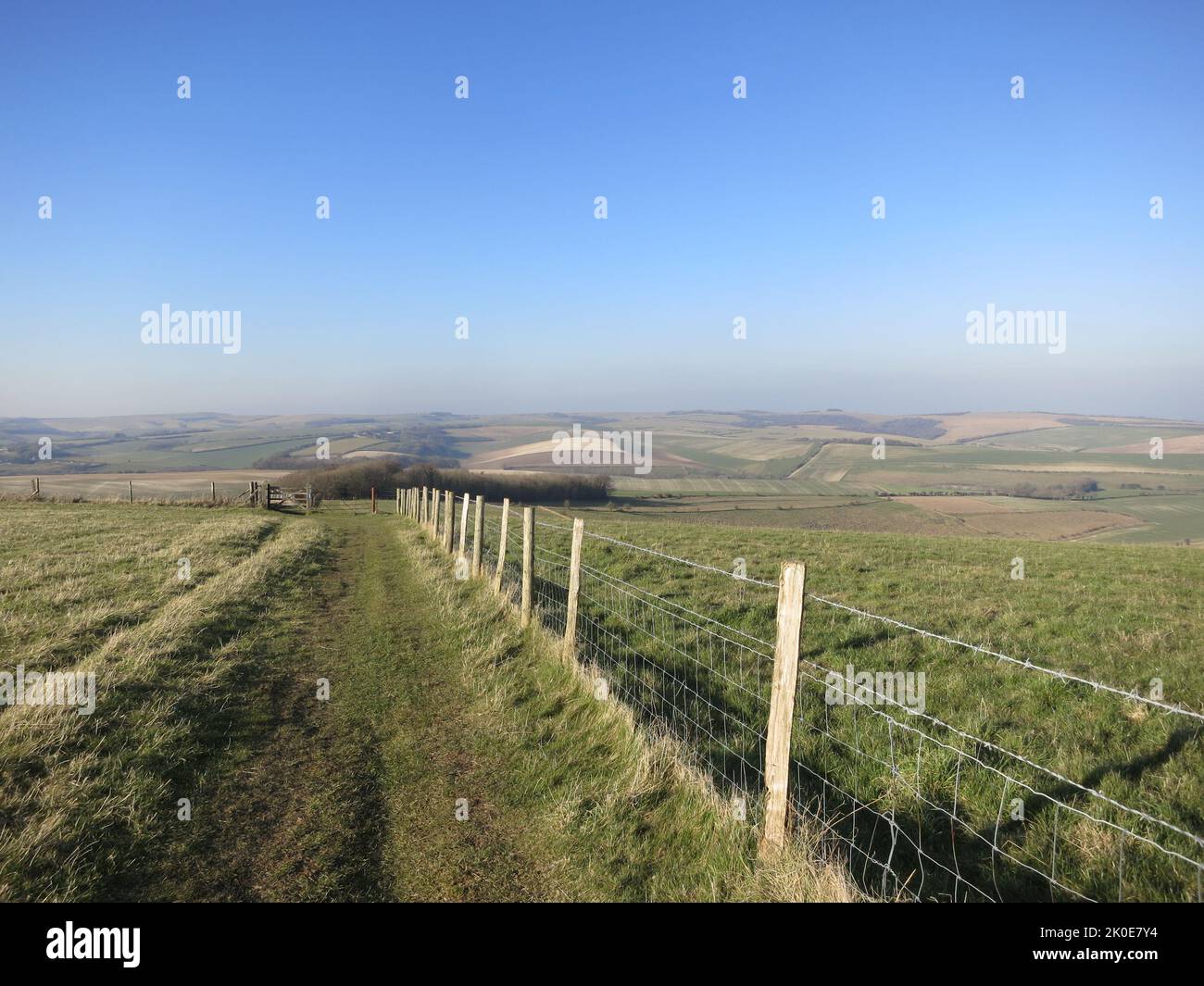The South Downs Way National trail and park. long distance footpath ...