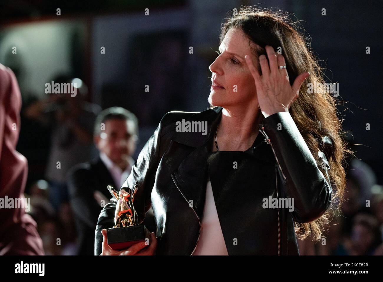 Laura Poitras poses with the Golden Lion for Best Film for "All the ...