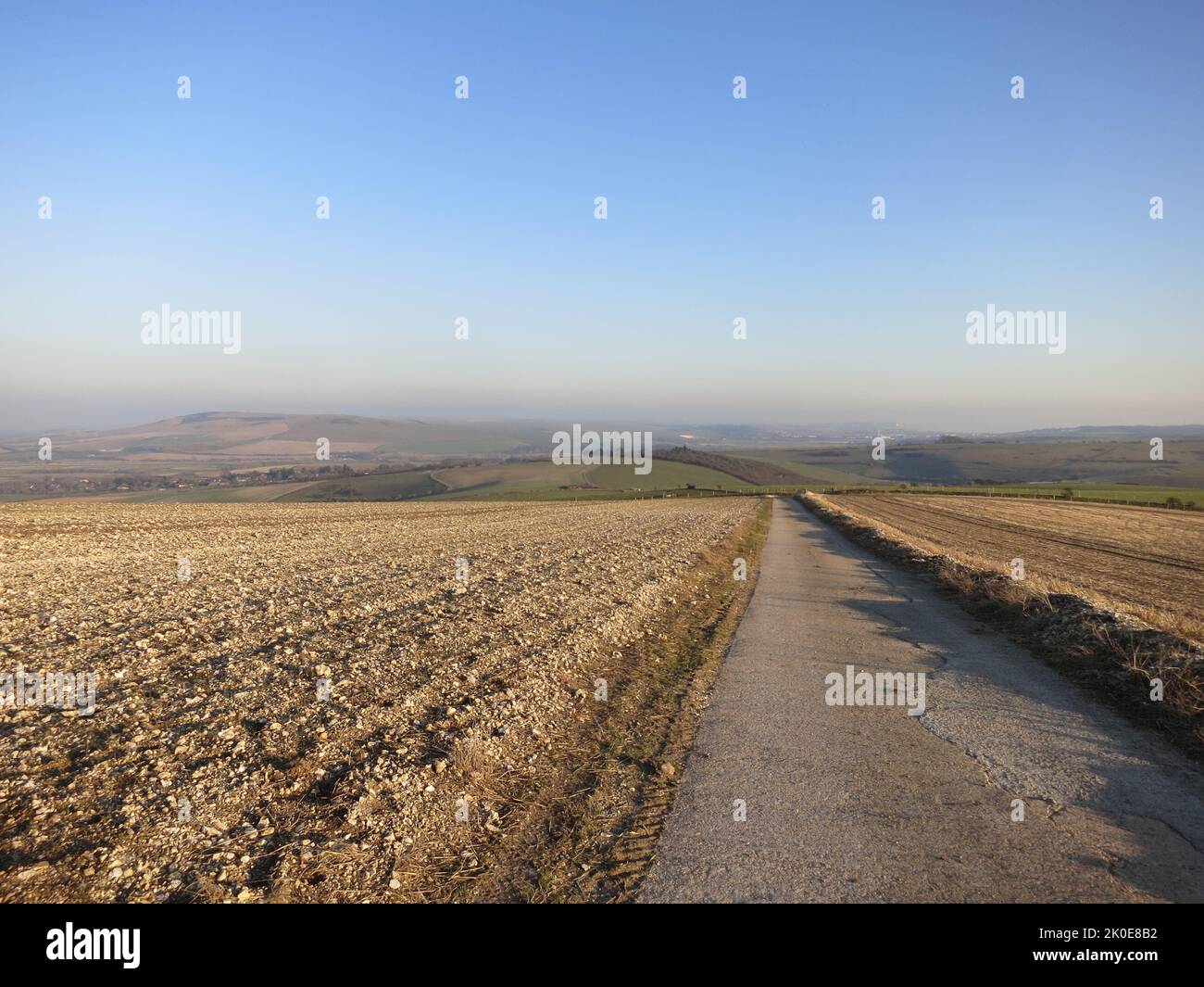 The South Downs Way National trail and park. long distance footpath ...