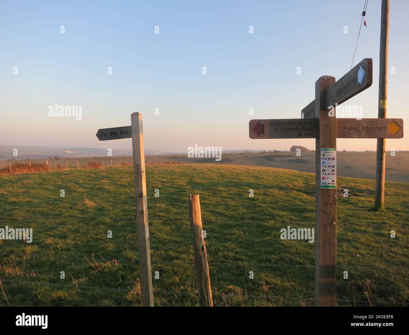 The South Downs Way National trail and park. long distance footpath ...