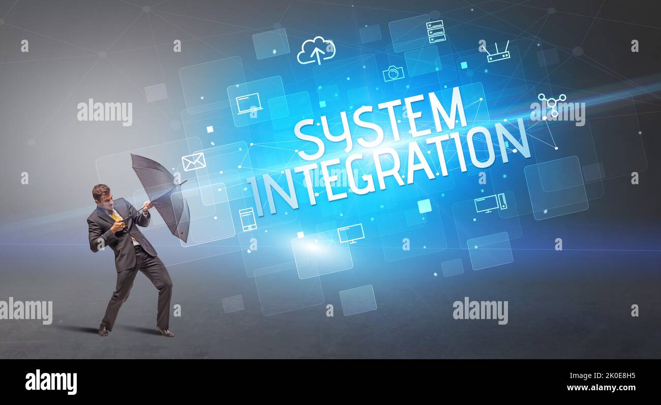 defending with umbrella from cyber attack Stock Photo - Alamy