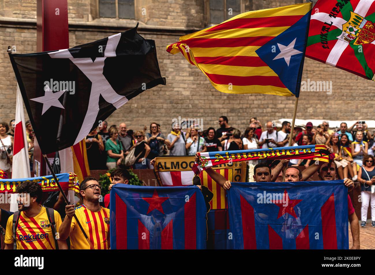 Barcelona, Spain. 11th Sep, 2022. A group of 'cules', FC Barcelona ...