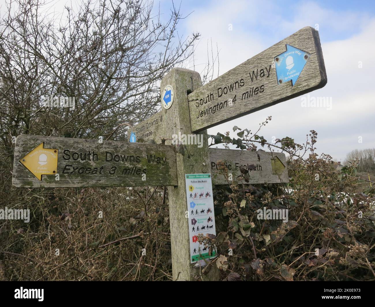 The South Downs Way National trail and park. long distance footpath ...