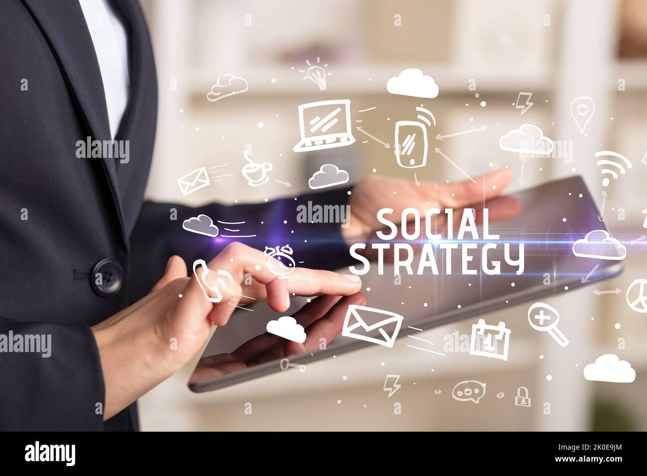 Close-up Of A Person Using Social Networking Stock Photo - Alamy