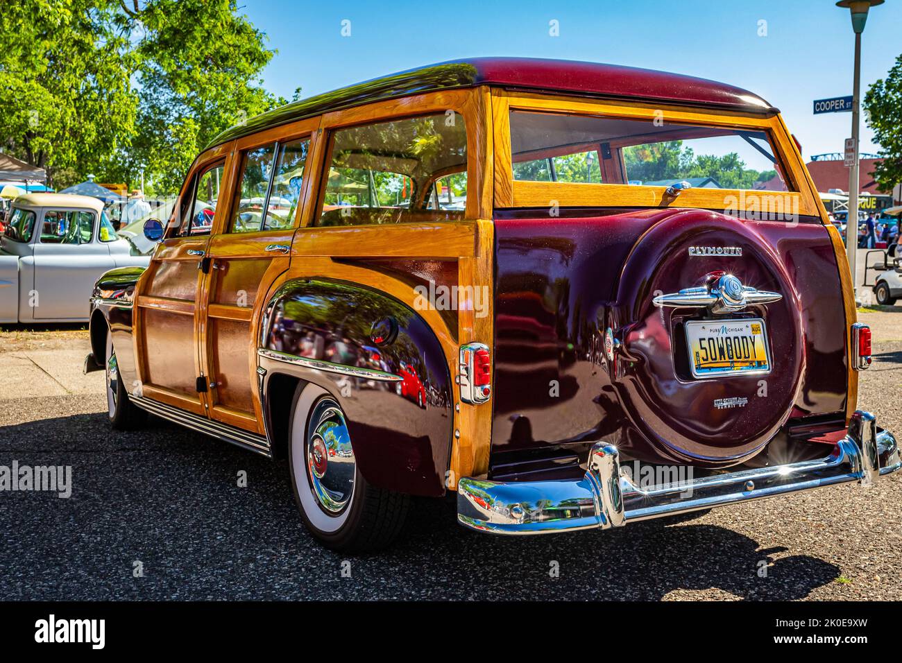 Falcon Heights, MN - June 17, 2022: Low perspective rear corner view of ...